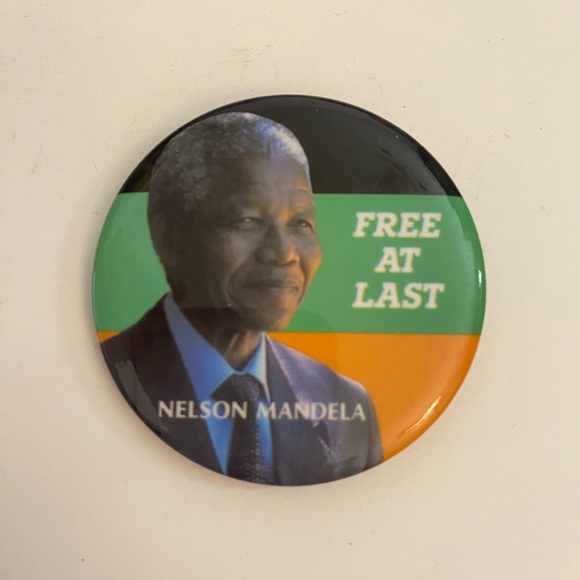 Accessories | Nelson Mandela Free At Last Button | Poshmark